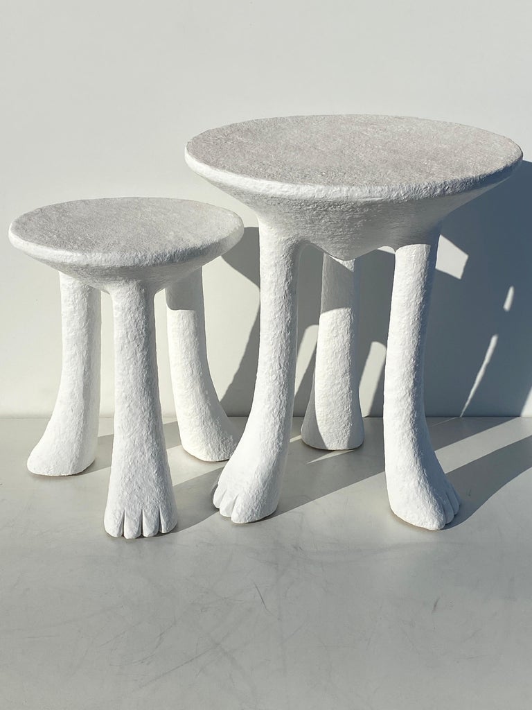 Set of Two Primitive African Side / End Tables For Sale at 1stDibs