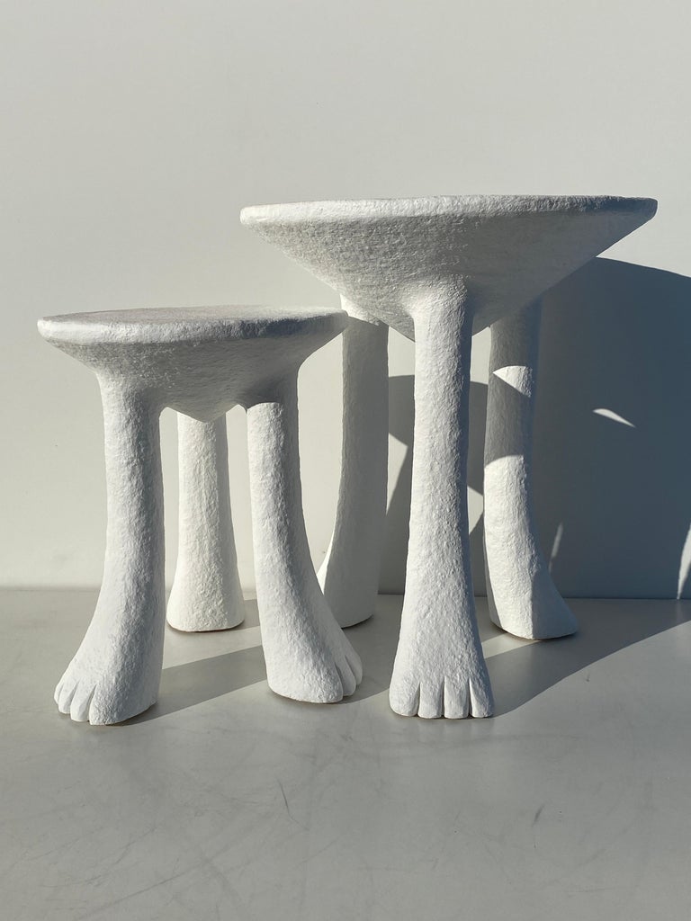 Set of Two Primitive African Side / End Tables For Sale at 1stDibs