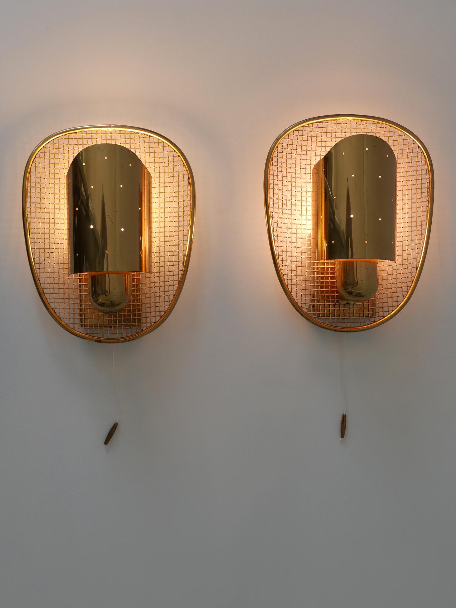 Set of Two Rare and Elegant Mid-Century Modern Sconces or Wall Lamps ...
