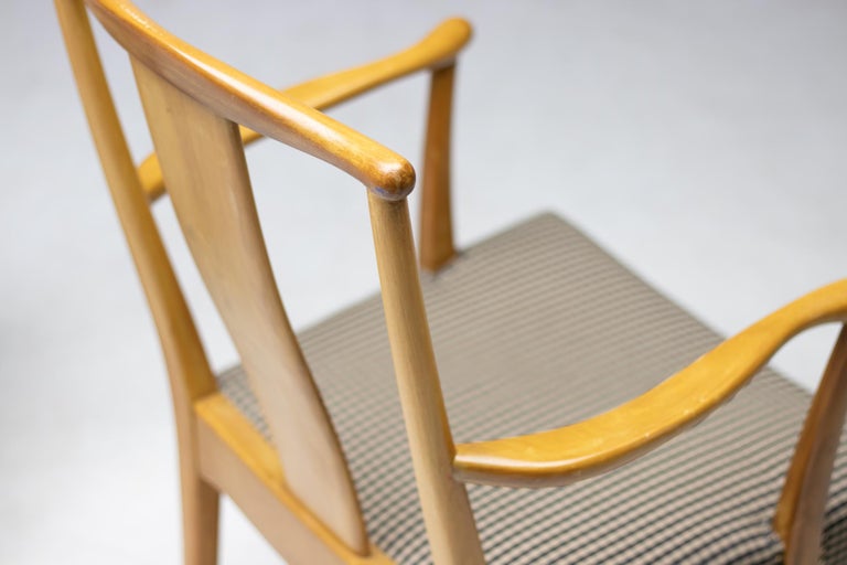 Set of Two Roland Arm Chairs and Six 'Roland' Side Chairs by Nordiska ...