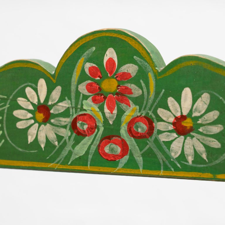 Set of Two Rustic Traditional Hand-Painted Wood Chairs, circa 1940 For ...