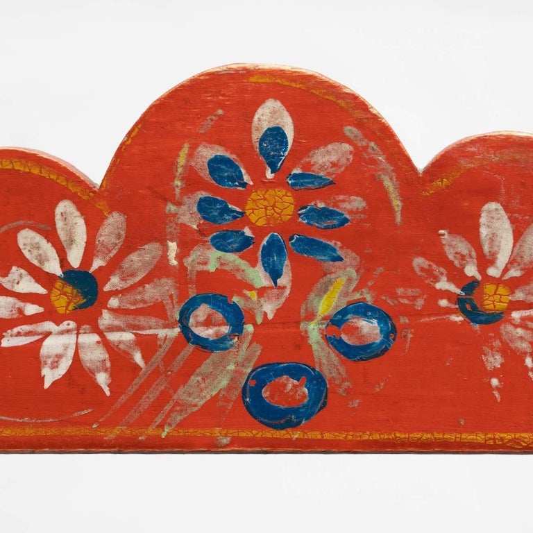 Set of Two Rustic Traditional Hand Painted Wood Chairs, circa 1940 For ...