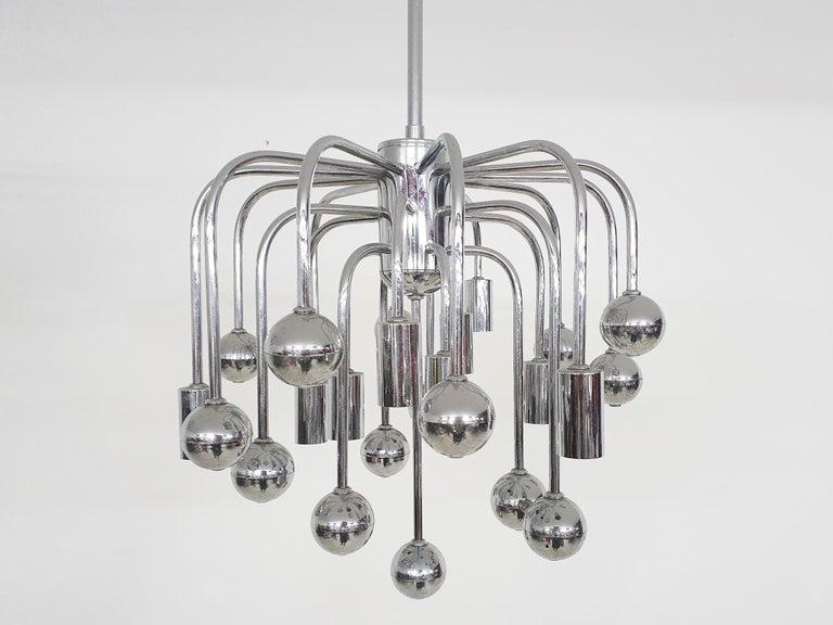 Set of Two Silver Globes "Sputnik" Design Lights For Sale at 1stDibs