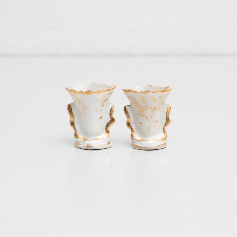 Set of Two Small Late 19th Century Spanish Serves Style Vases For Sale ...
