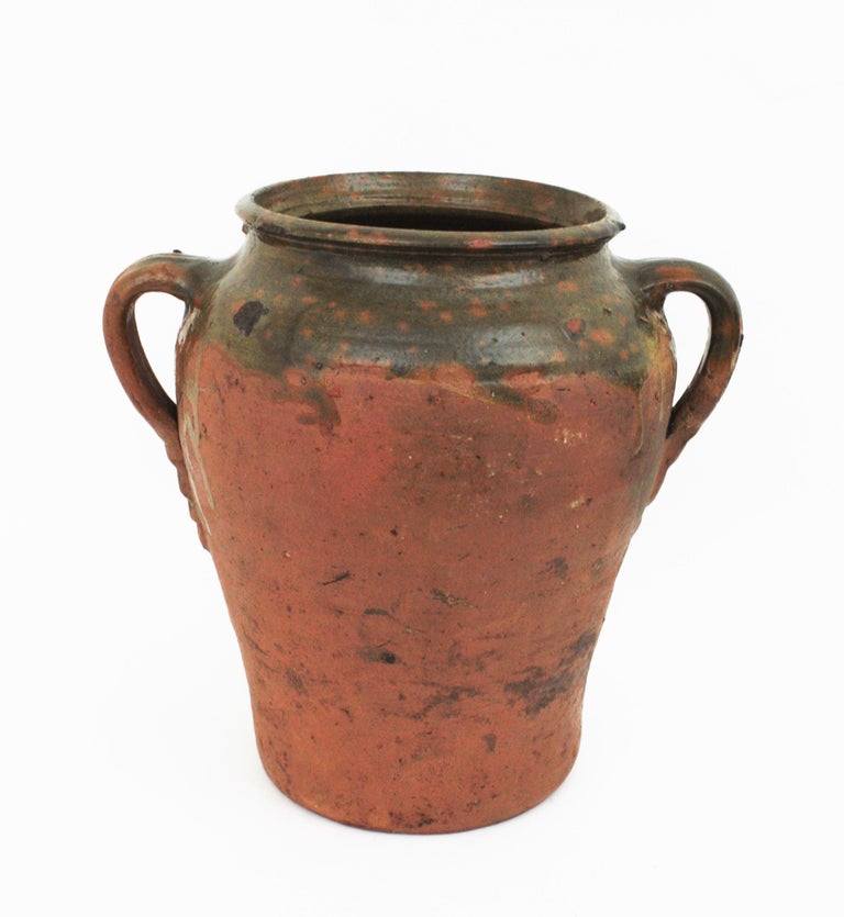 Set of Two Spanish Terracotta Olive Jars or Vessels For Sale at 1stDibs