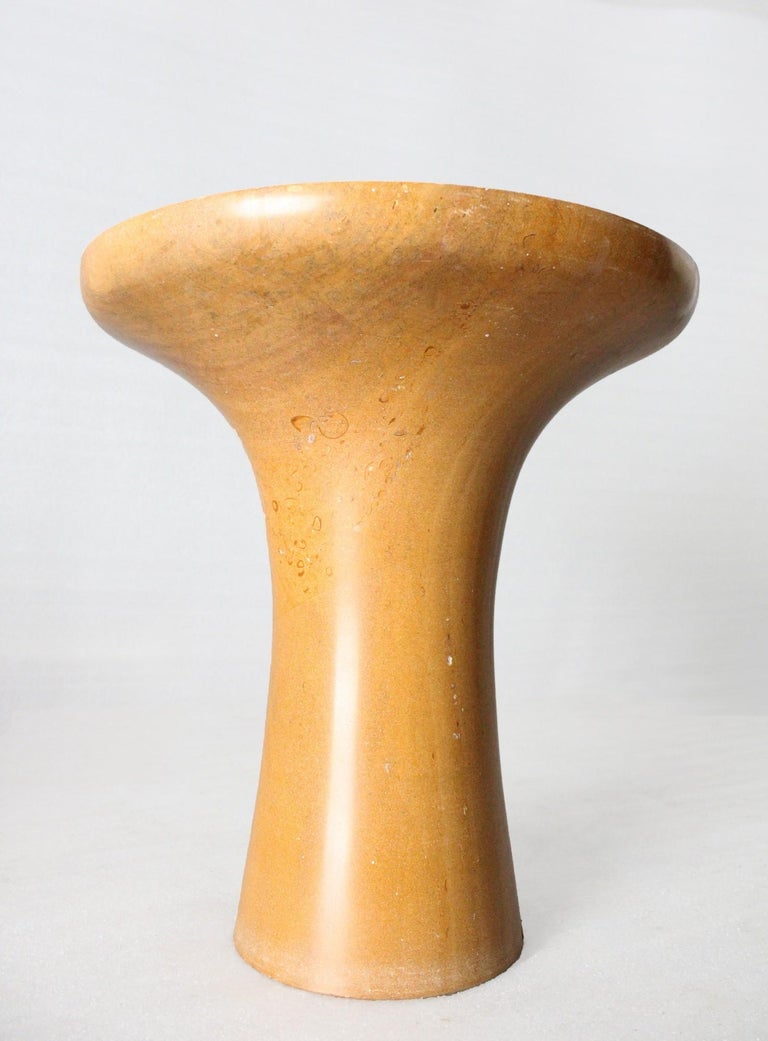 Set of Two Tabla Tables in Jaisalmer Stone Handcrafted in India by Paul ...