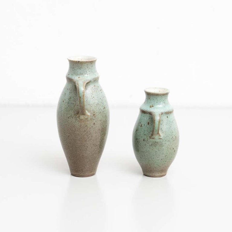 Set of Two Traditional Spanish Vintage Ceramic Vases, circa 1950 For ...