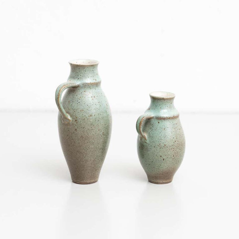 Set of Two Traditional Spanish Vintage Ceramic Vases, circa 1950 For ...