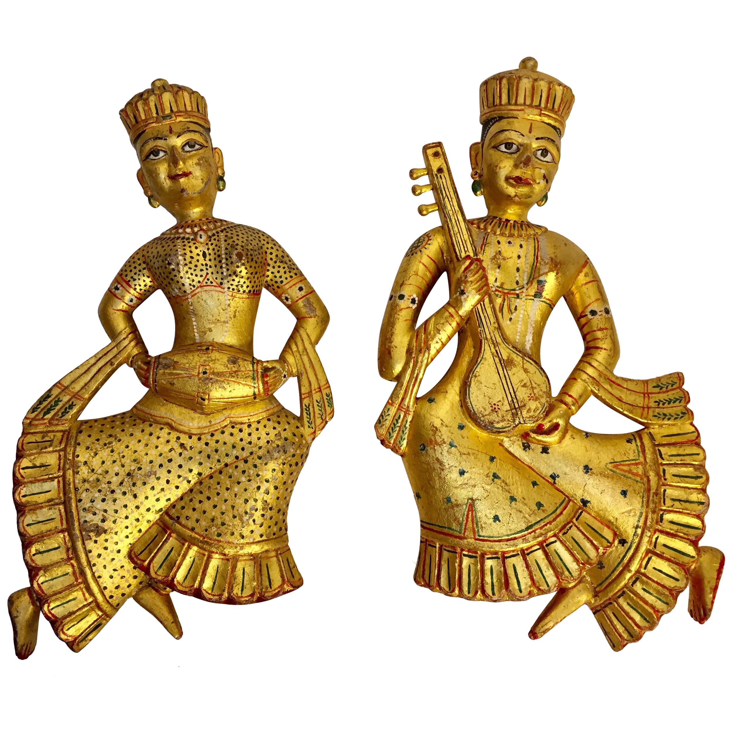 Indian wooden statues lady statue Rajasthani Wooden Handcrafted Hand ...