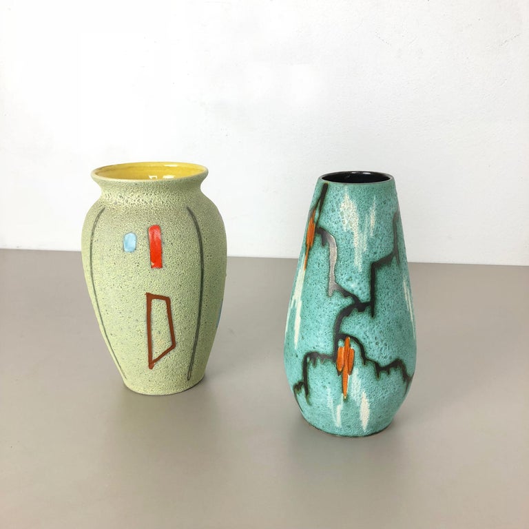 Set of Two Vintage Pottery 'FOREIGN' Vases Made by Scheurich, Germany ...
