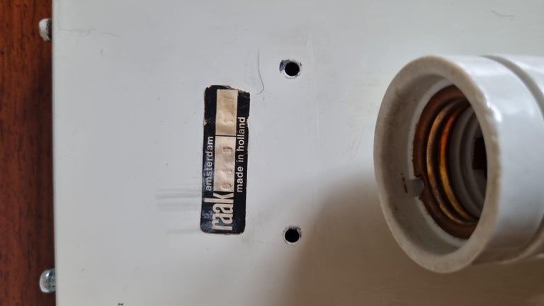 Set of Two White Metal "Meander" Wall Lights by RAAK Amsterdam, the ...