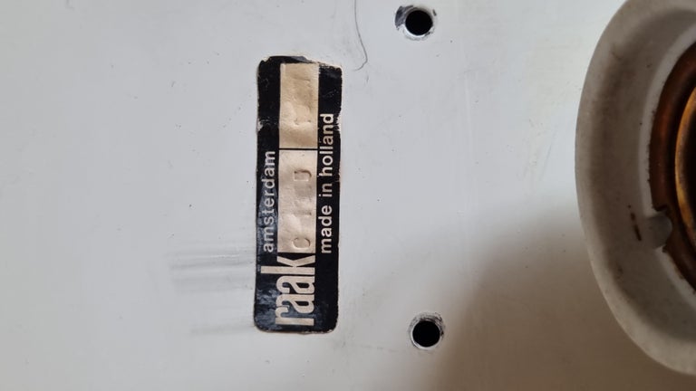 Set of Two White Metal "Meander" Wall Lights by RAAK Amsterdam, the ...