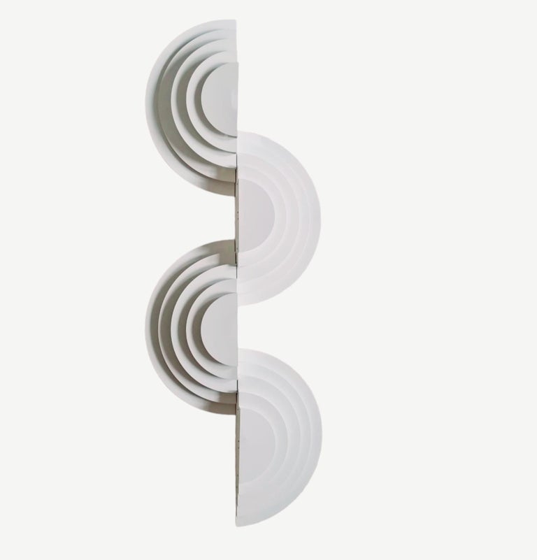 Set of Two White Metal "Meander" Wall Lights by RAAK Amsterdam, the ...