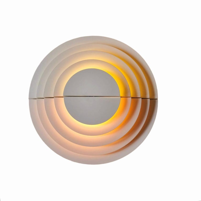 Set of Two White Metal "Meander" Wall Lights by RAAK Amsterdam, the ...