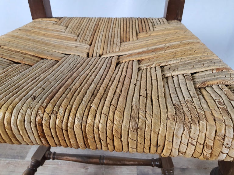 Set of Two Woven Straw Chairs For Sale at 1stDibs