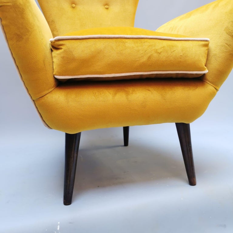 Set of Two Yellow Armachairs, Emilio Sala, Giorgio Maldini For Sale at ...