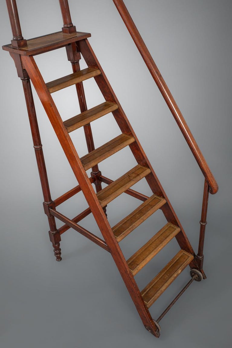 Set of Victorian Mahogany Library Steps For Sale at 1stDibs