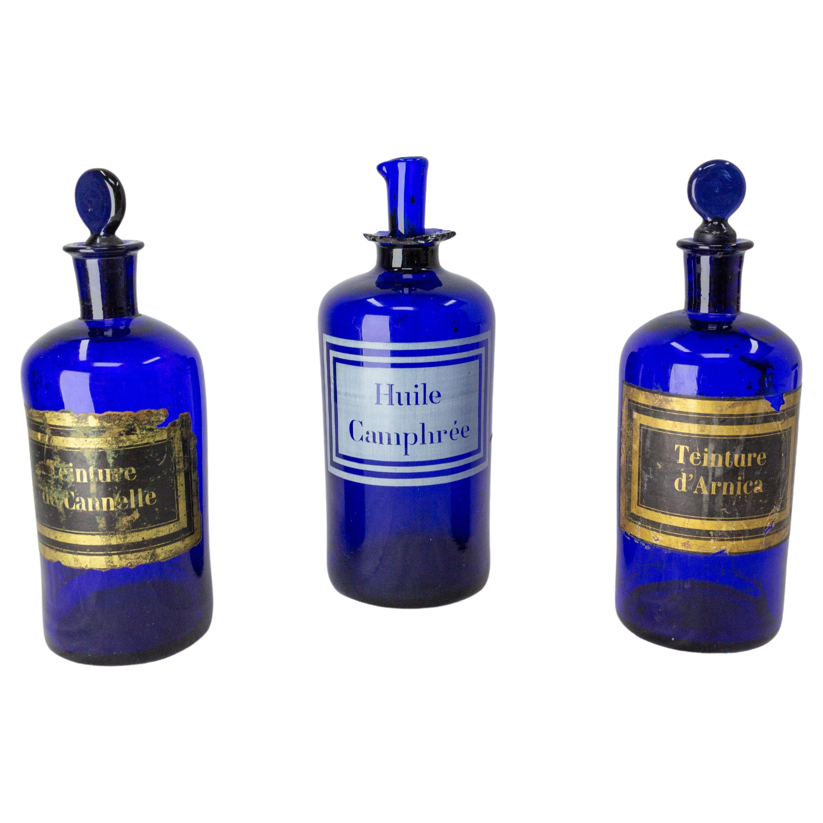 19th Century Handblown Pharmacy Bottles For Sale at 1stDibs