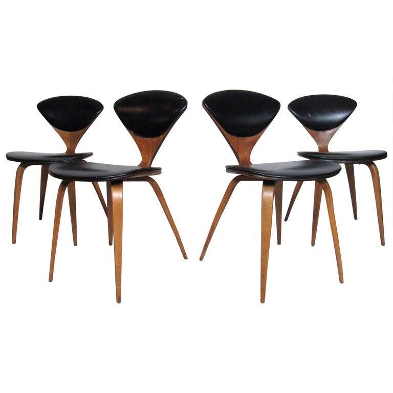 Set of Vintage Modern Norman Cherner Chairs at 1stDibs