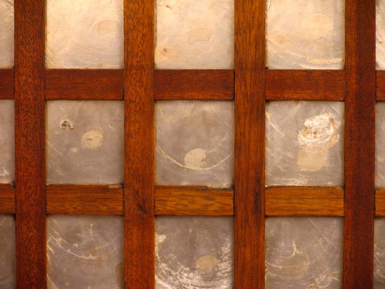 Set of Vintage Philippines Hardwood and Capiz Shell Window and Door ...