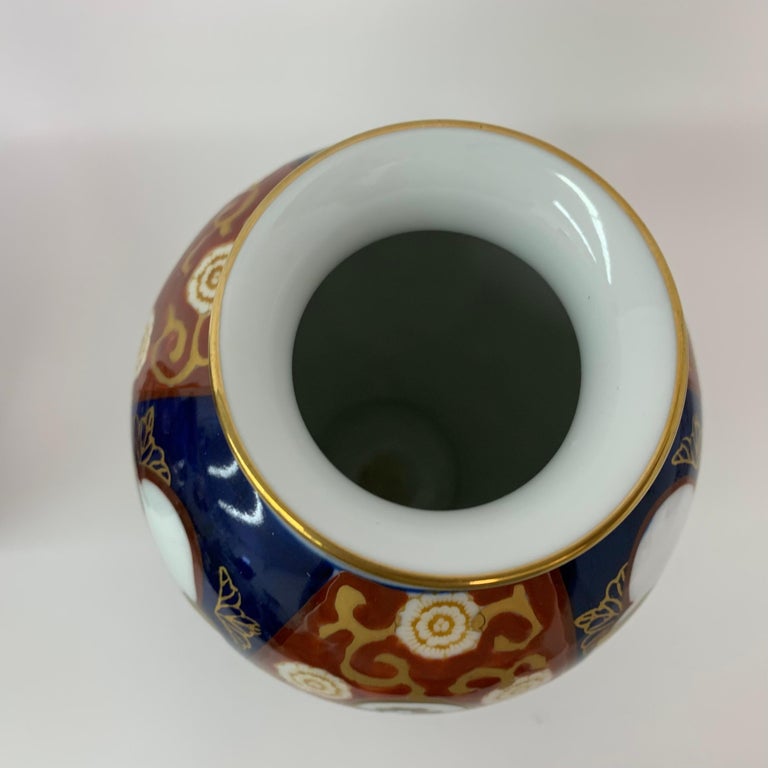 Set of Vintage Plate and 2 Vases in Gold Imari Hand Painted, Japan ...