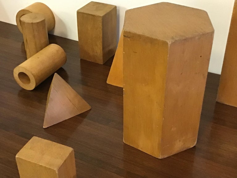 Set of Vintage Wooden Geometric Shapes at 1stDibs | vintage geometry ...