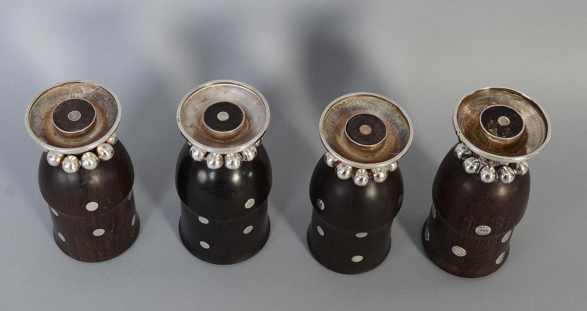 Set of William Spratling Wood and Silver Goblets For Sale at 1stDibs ...