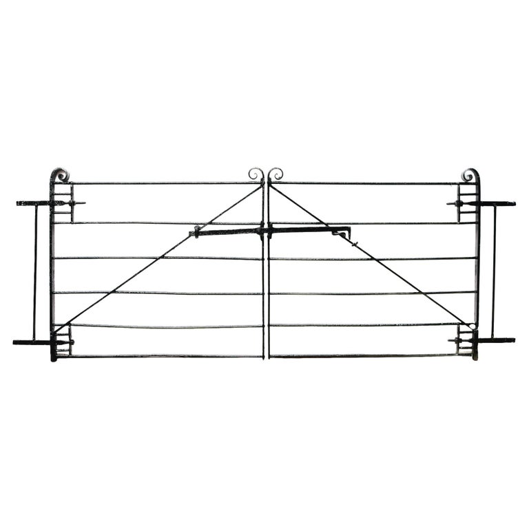 Set of Wrought Iron Driveway Gates For Sale at 1stDibs