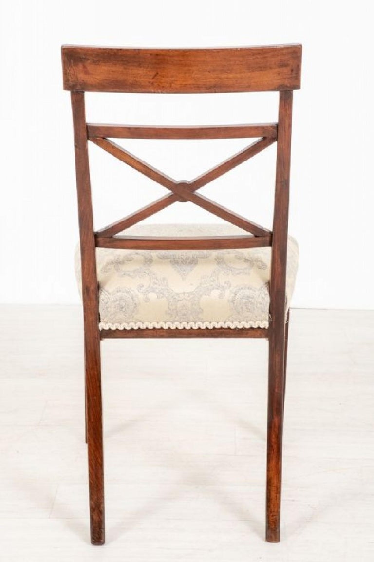 Set Sheraton Dining Chairs Mahogany Antique Revival For Sale at 1stDibs
