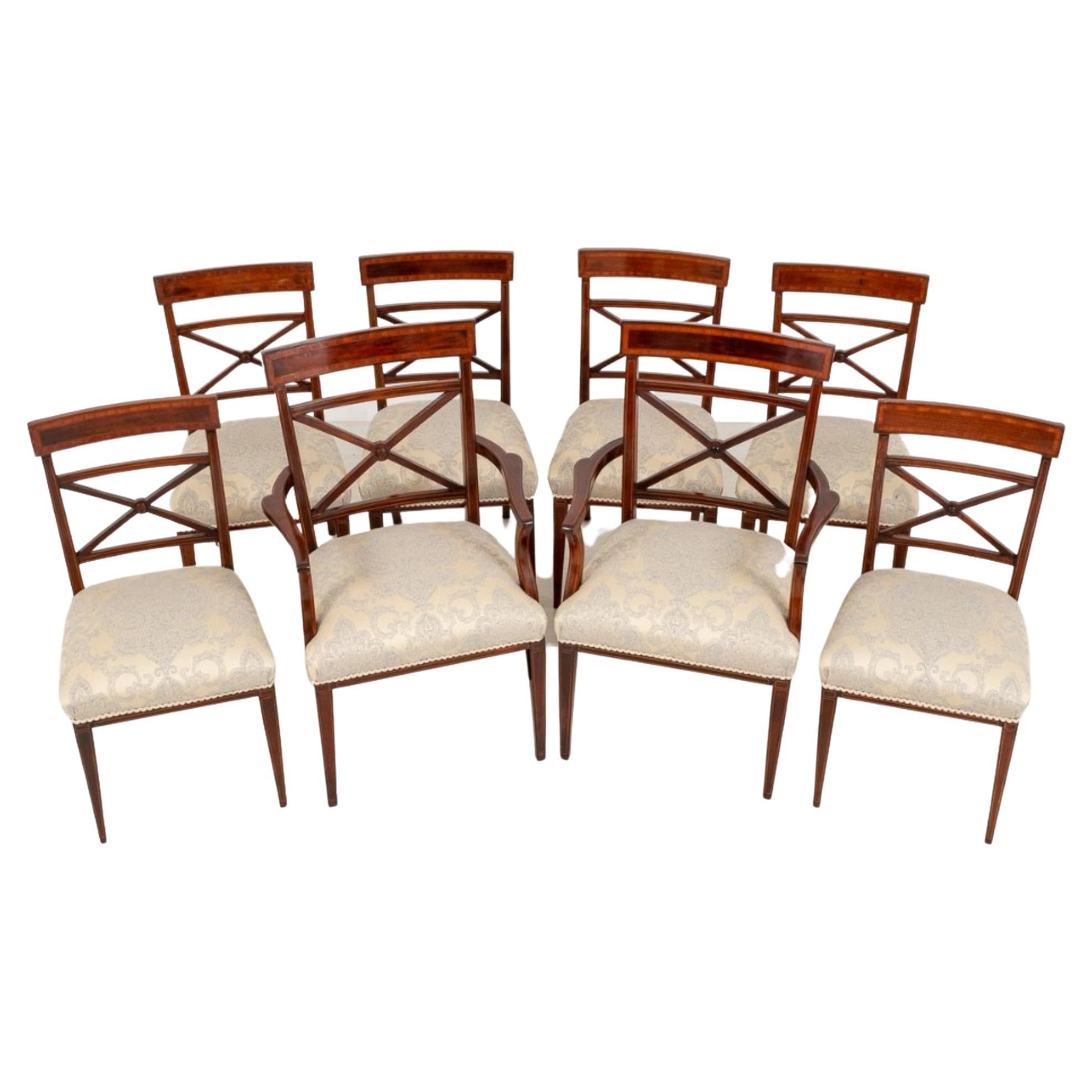 Set of 6 Sheraton-Style Dining Chairs For Sale at 1stDibs