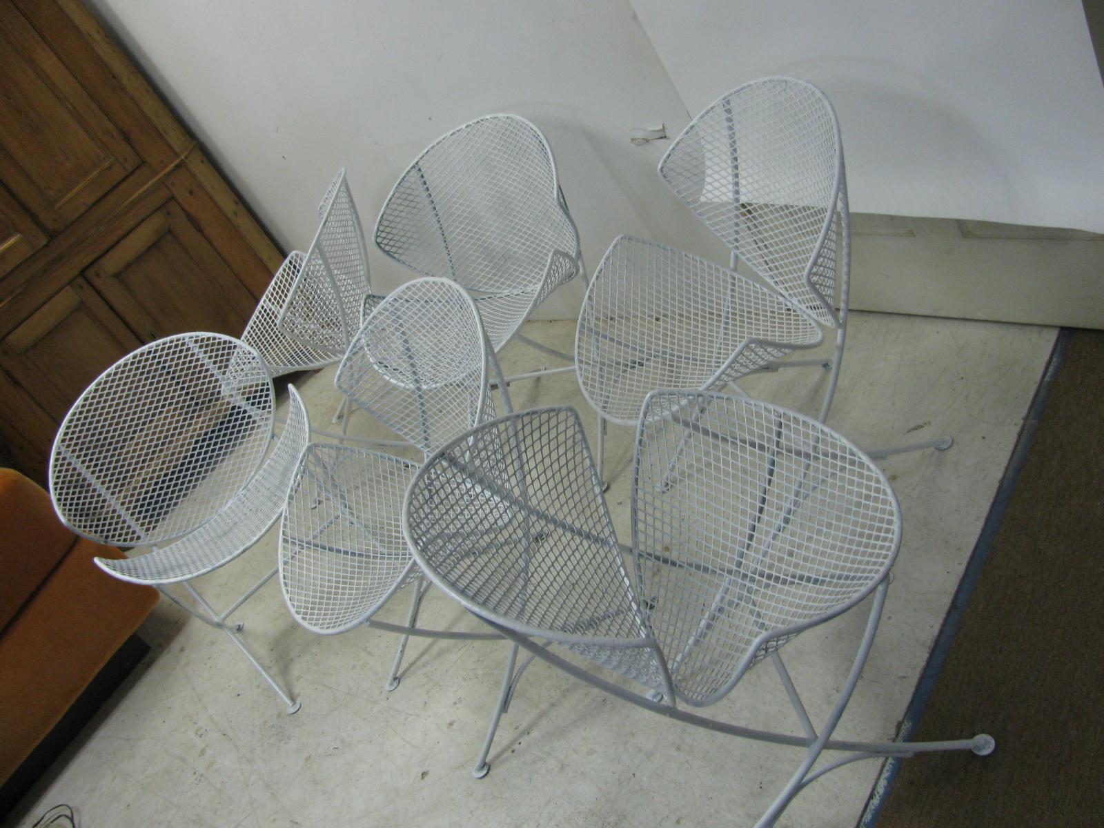 Set 6 Mid Century Modern Orange Slice Chairs by Tempestini and ...