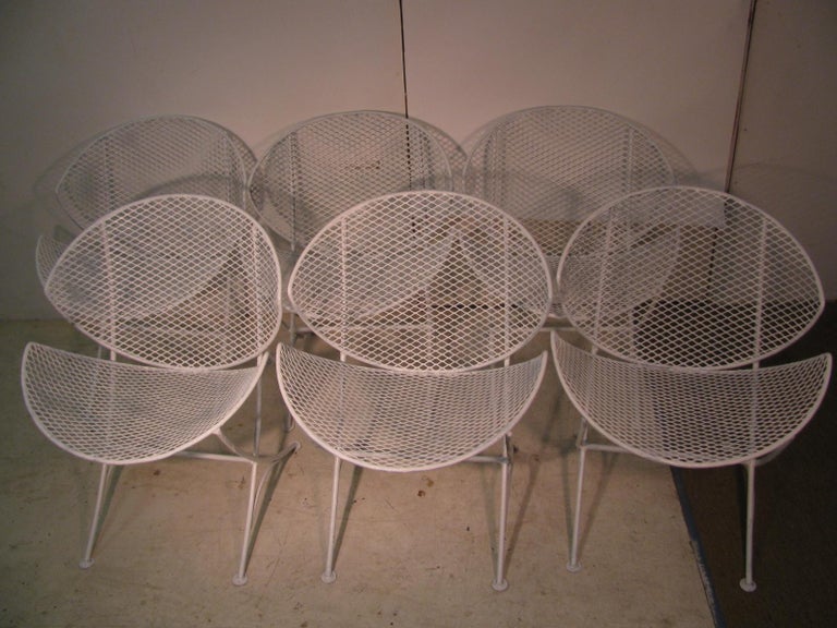 Set 6 Mid Century Modern Orange Slice Chairs by Tempestini and ...