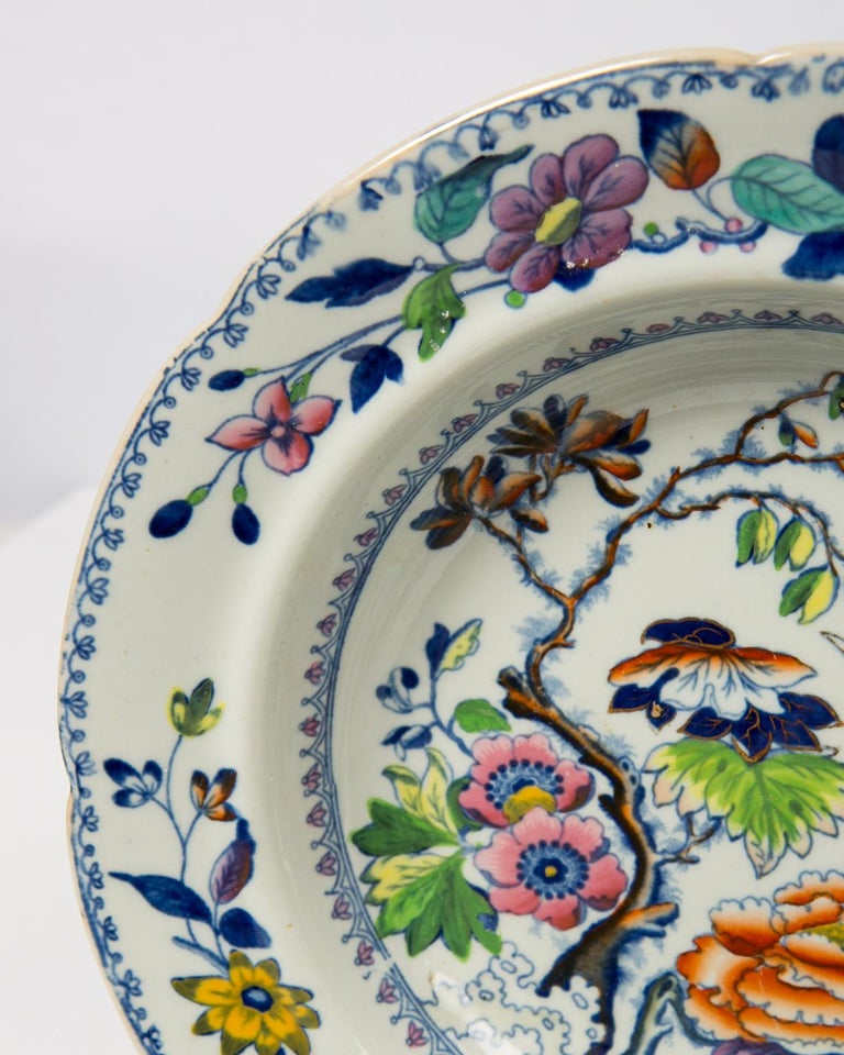 Set of Twelve Antique Dishes Flying Bird Pattern at 1stDibs | bird ...