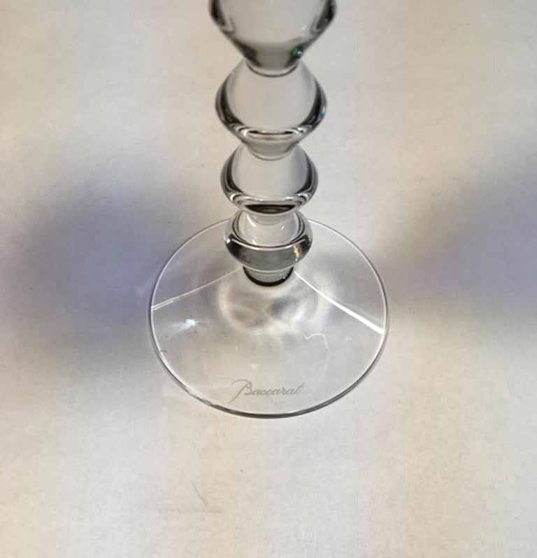 Set of Two Baccarat Green and Blue Crystal Goblets Glasses France, 21st ...
