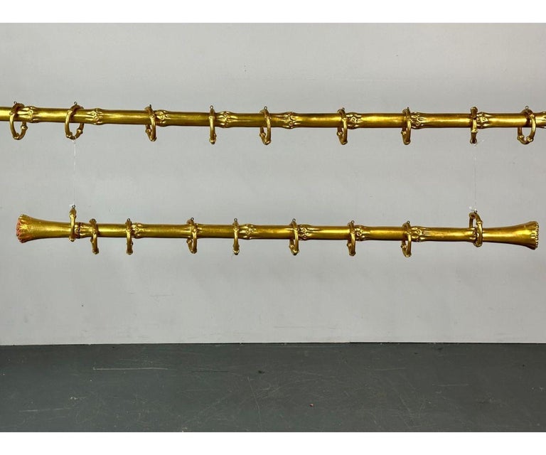 Set Two Custom Hollywood Regency Curtain Rods by Joseph Biuno, Handmade ...