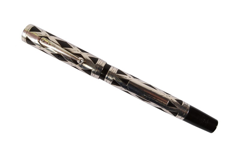 Set Waterman's Ideal 452 Filigree Sterling Silver Antique Fountain Pen ...