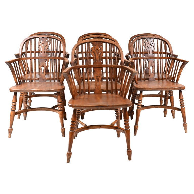 Set Windsor Dining Chairs Farmhouse Kitchen at 1stDibs