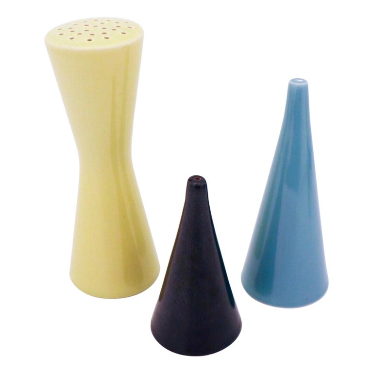 Set with Salt, Peppar and Sugar Shakers, Stig Lindberg, Gustavsberg ...