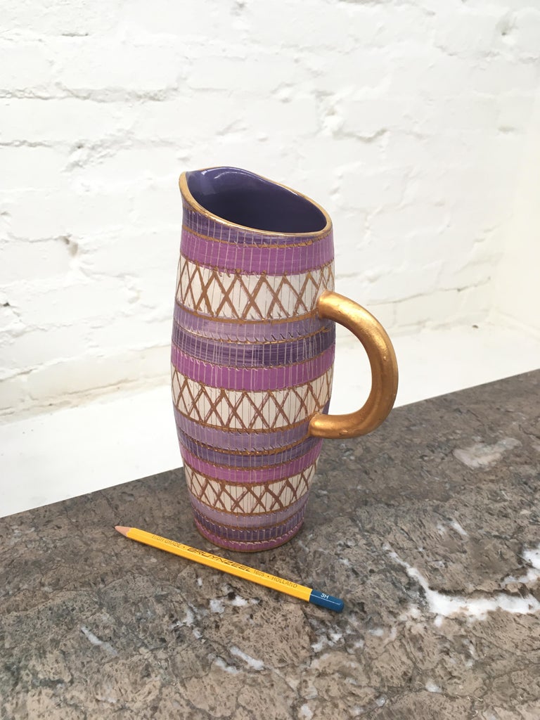 Seta Jug by Aldo Londi for Bitossi Italy 1957 Signed at 1stDibs