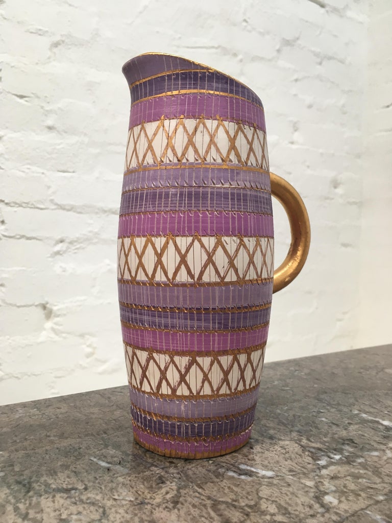 Seta Jug by Aldo Londi for Bitossi Italy 1957 Signed at 1stDibs