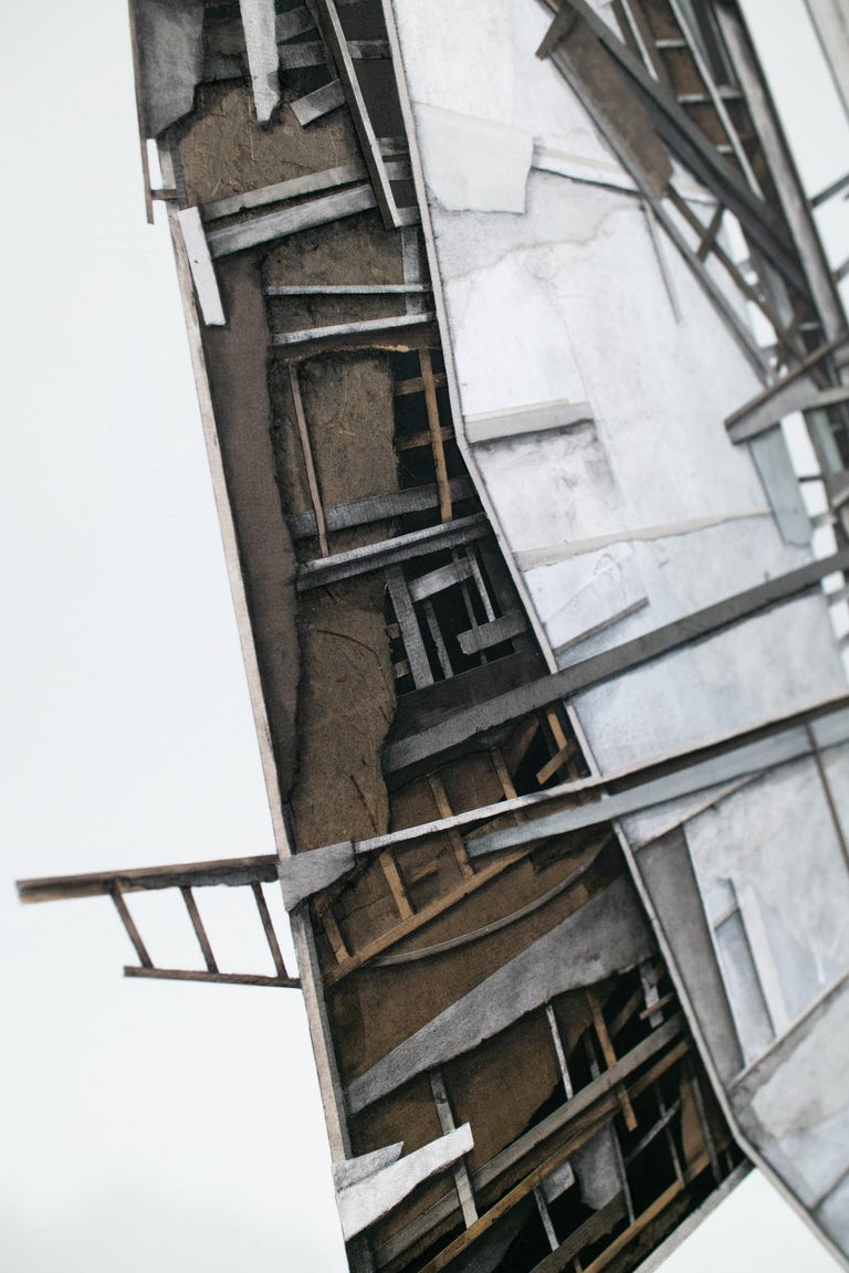 Seth Clark - "Mass Study I", Layered paper collage, distressed ...