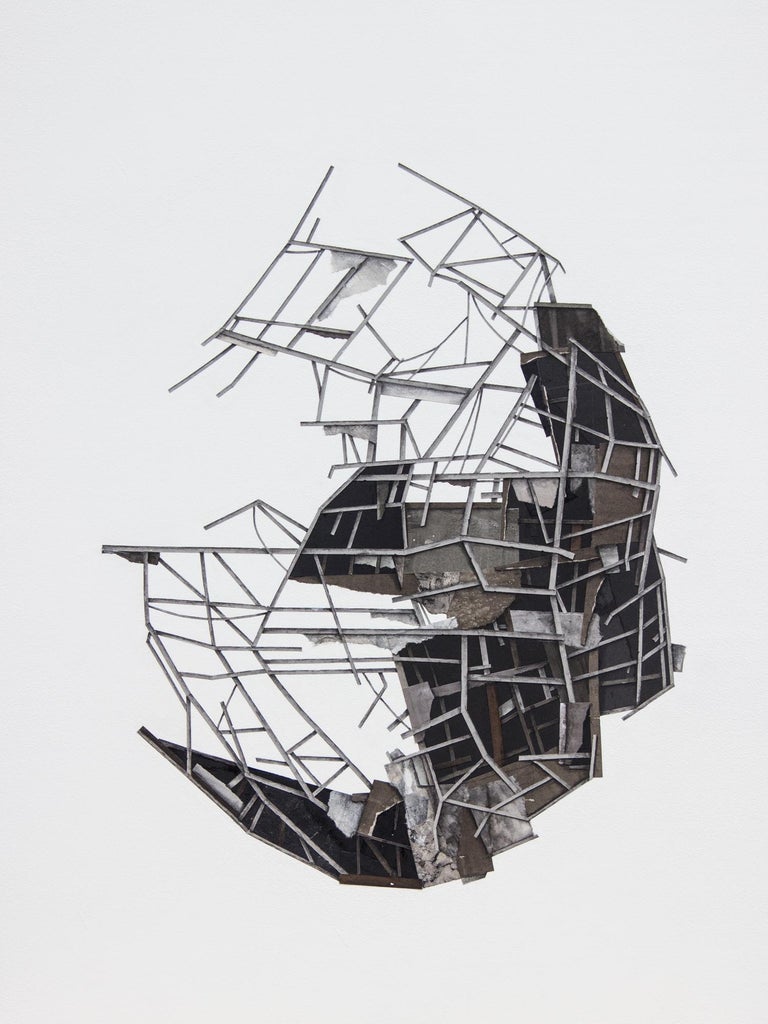 Seth Clark - "Mass Study V", Drawing and Layered Paper Collage ...