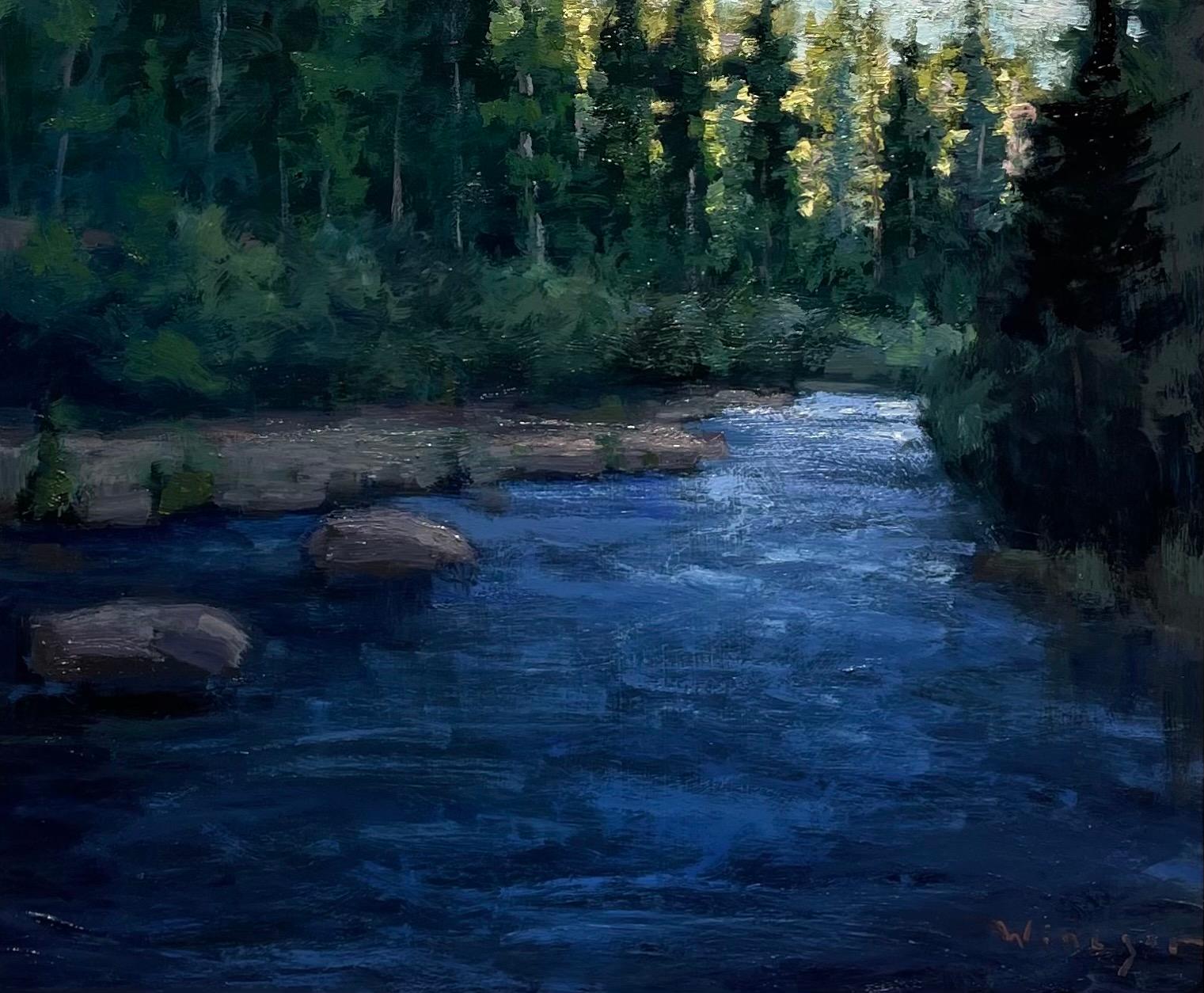 Seth Winegar - "Patches of Snow and Light" Oil Painting For Sale at 1stDibs