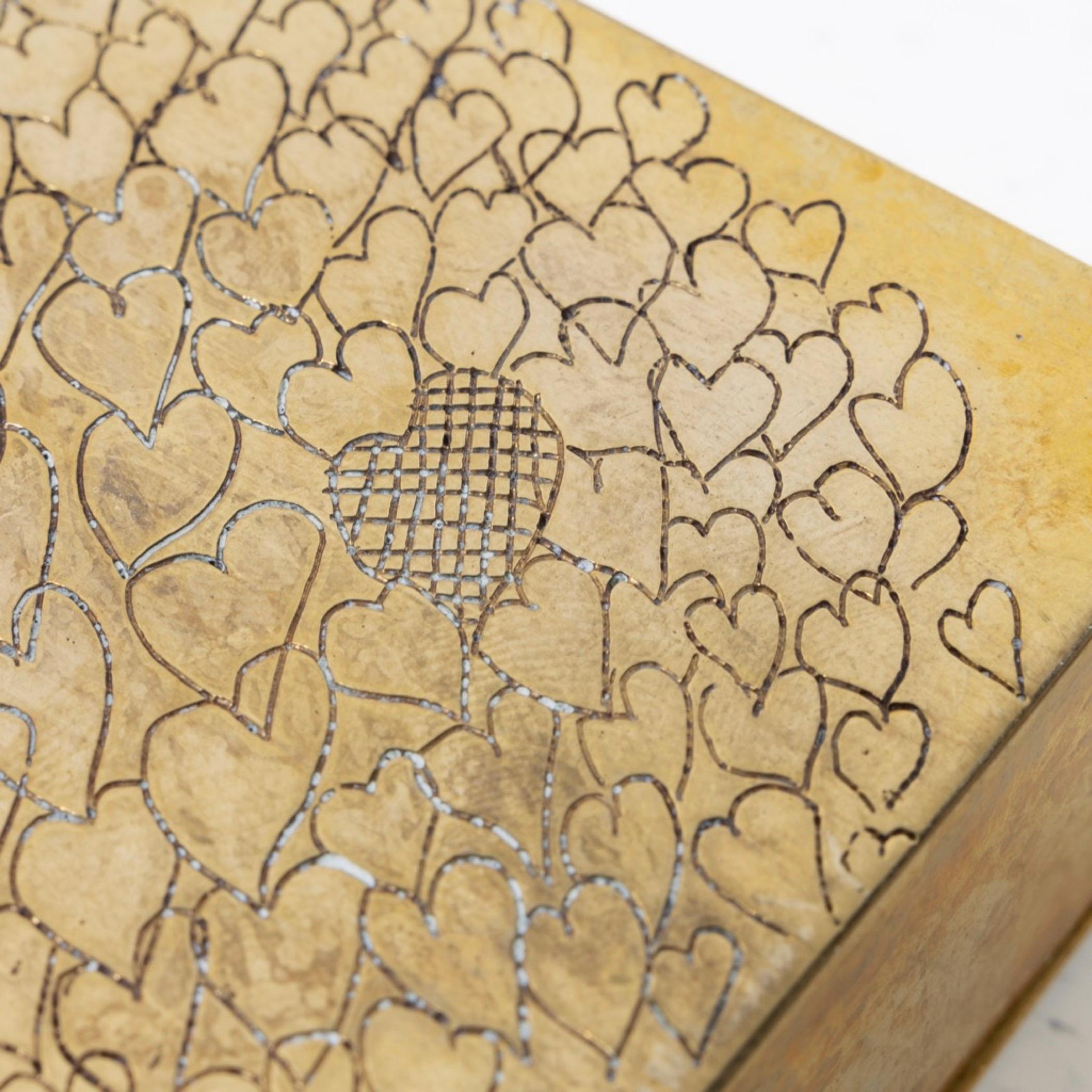 Seul au Monde by Line Vautrin – Gilt bronze box For Sale at 1stDibs