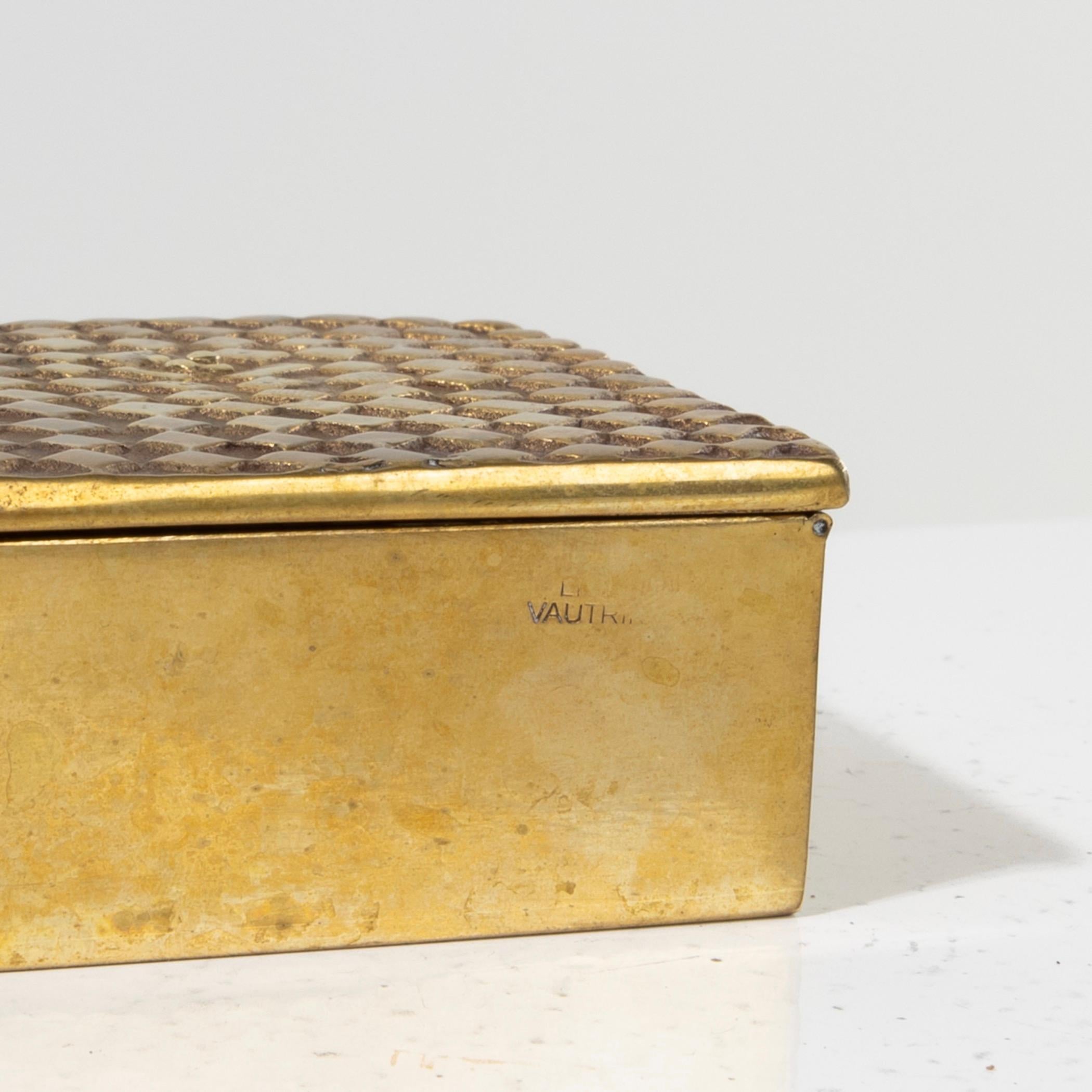 Seul au Monde by Line Vautrin – Gilt bronze box For Sale at 1stDibs