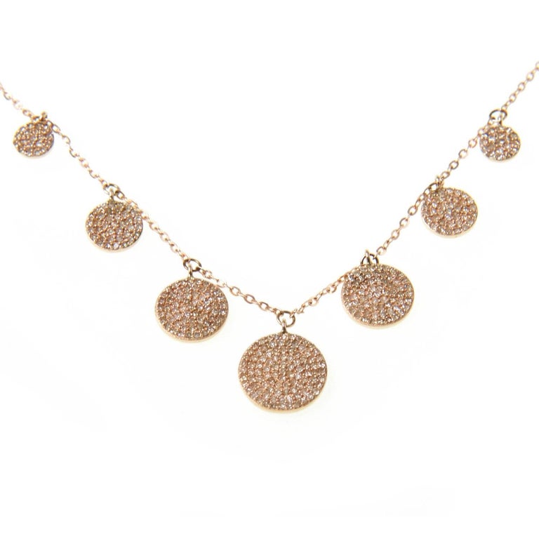 Seven Disc Diamond Necklace at 1stDibs