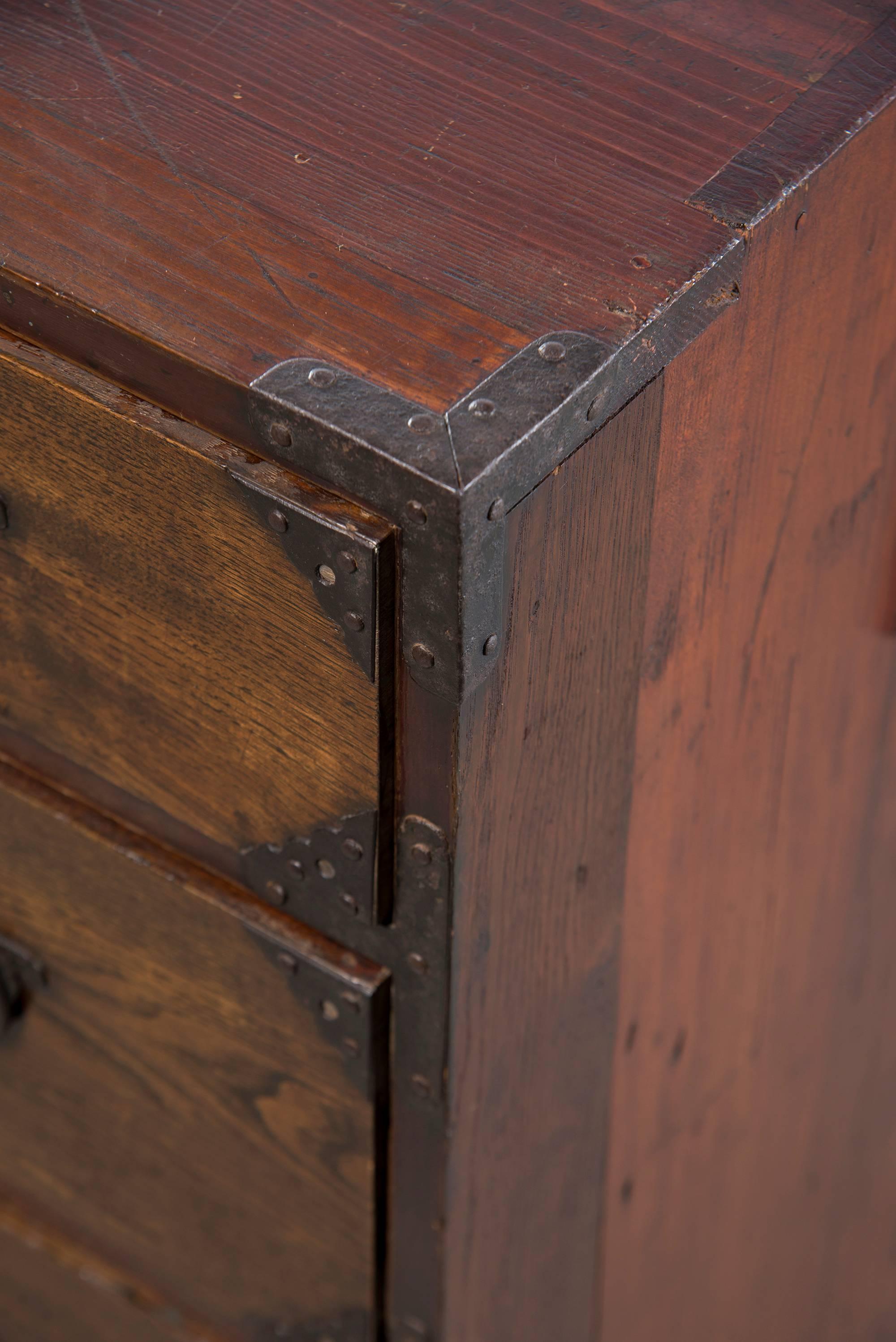 Seven Drawer Japanese Tansu Chest with Iron Hardware at 1stDibs ...