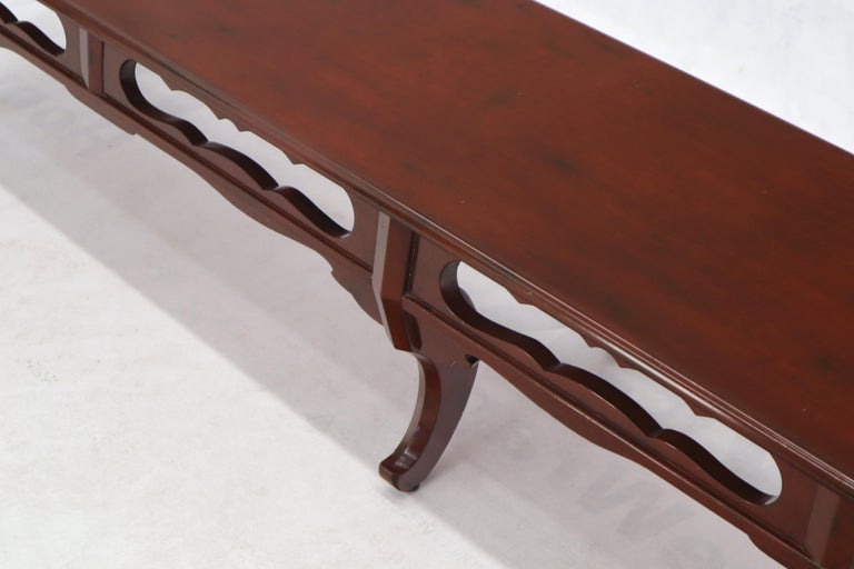 Long Six-Legged Blood Cherry Lacquer Finish Display Bench For Sale at ...