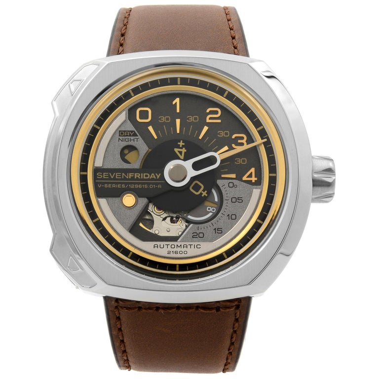 Seven Friday P-Series Steel Brown Leather Automatic Men’s Watch V2/01 ...