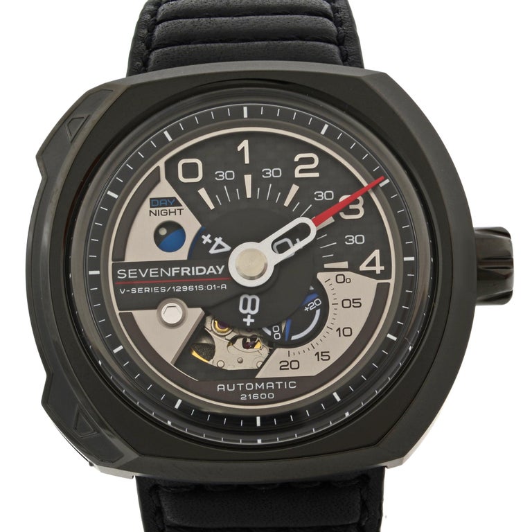 Seven Friday V-Series Stainless Steel Black Automatic Men’s Watch V3/01 ...